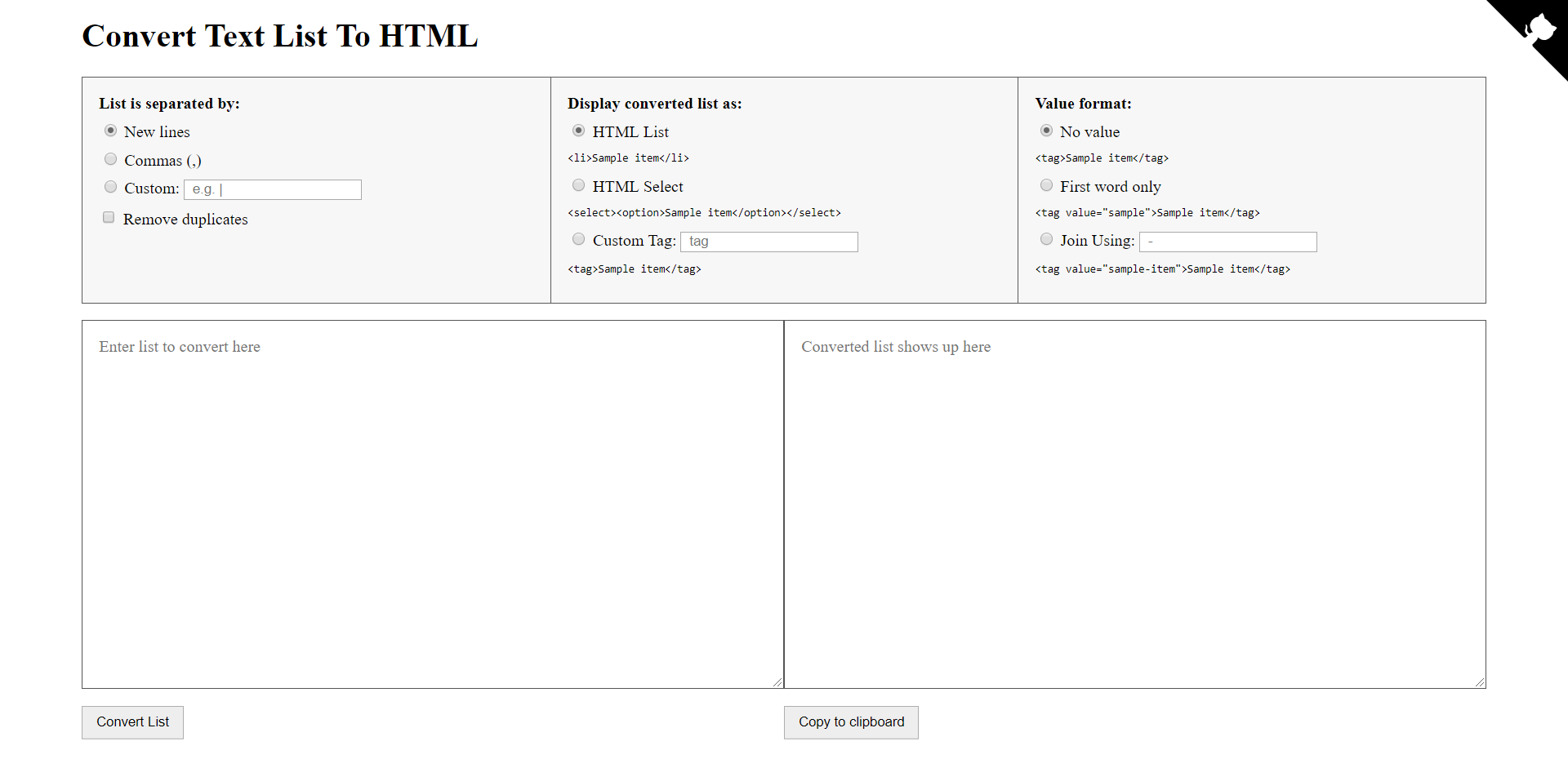 GitHub - jemimaabu/text-list-to-html: A webpage for converting a list ...