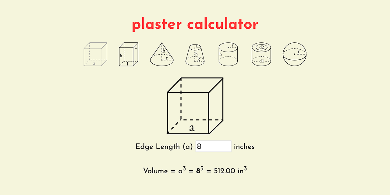GitHub - derekphilipau/vue-plaster-calculator: Calculate the amount of ...