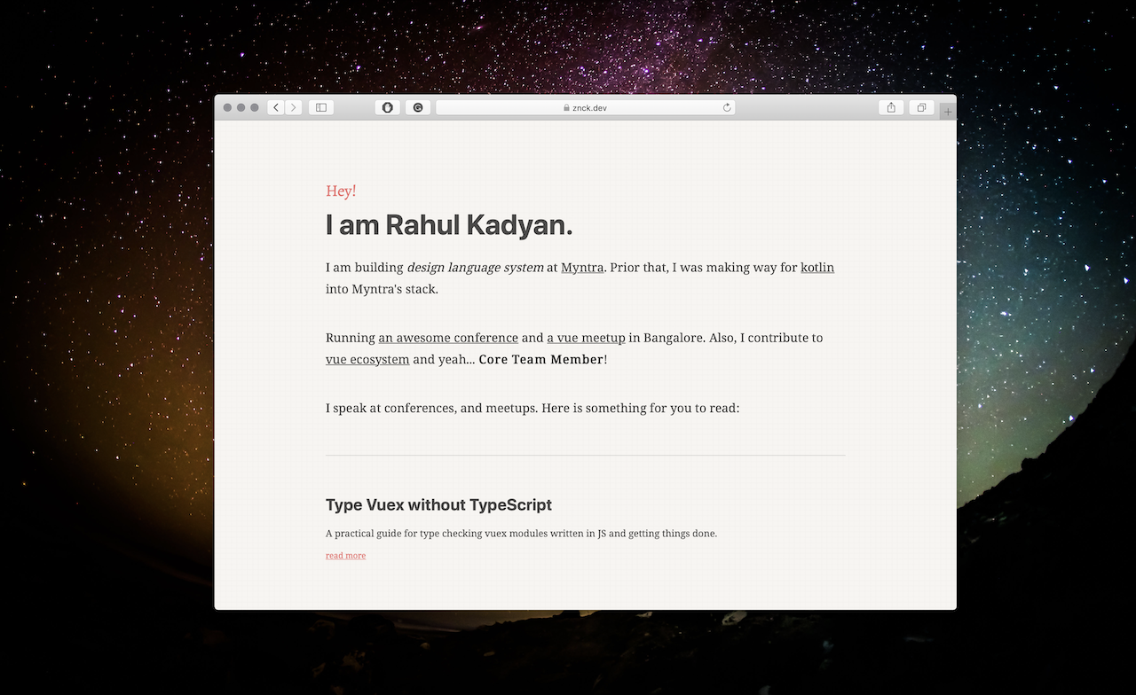 Github Znck Znck Dev My Blog
