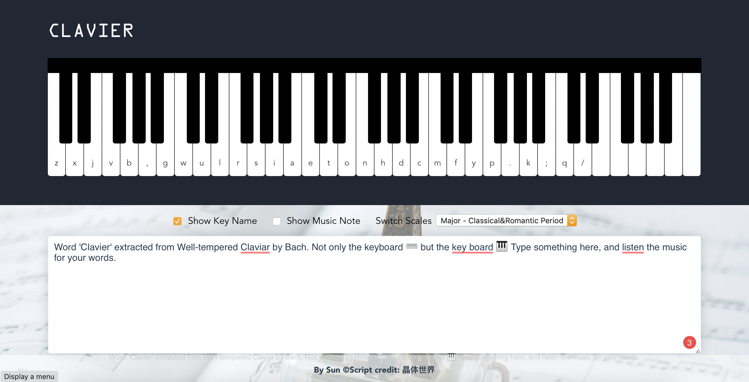 GitHub - MysteriousMing/Clavier: Word 'Clavier' extracted from Well ...