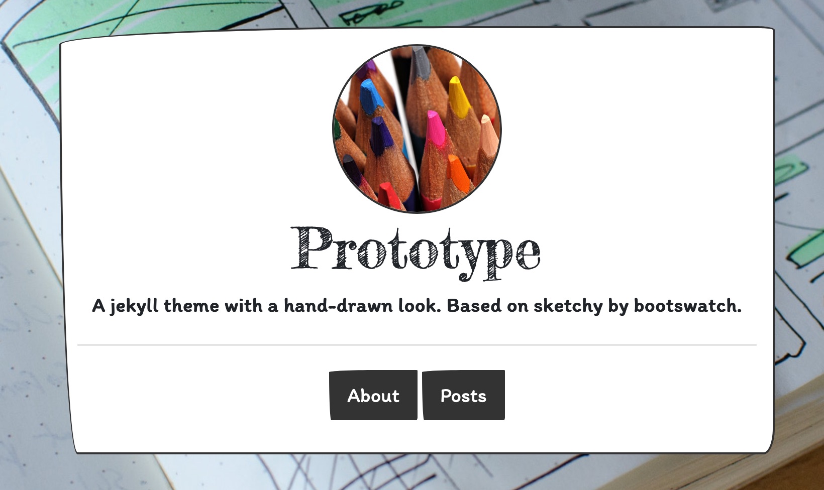 GitHub - dmcwo/prototype: A jekyll theme in bootstrap with a hand-drawn look. Based on sketchy ...