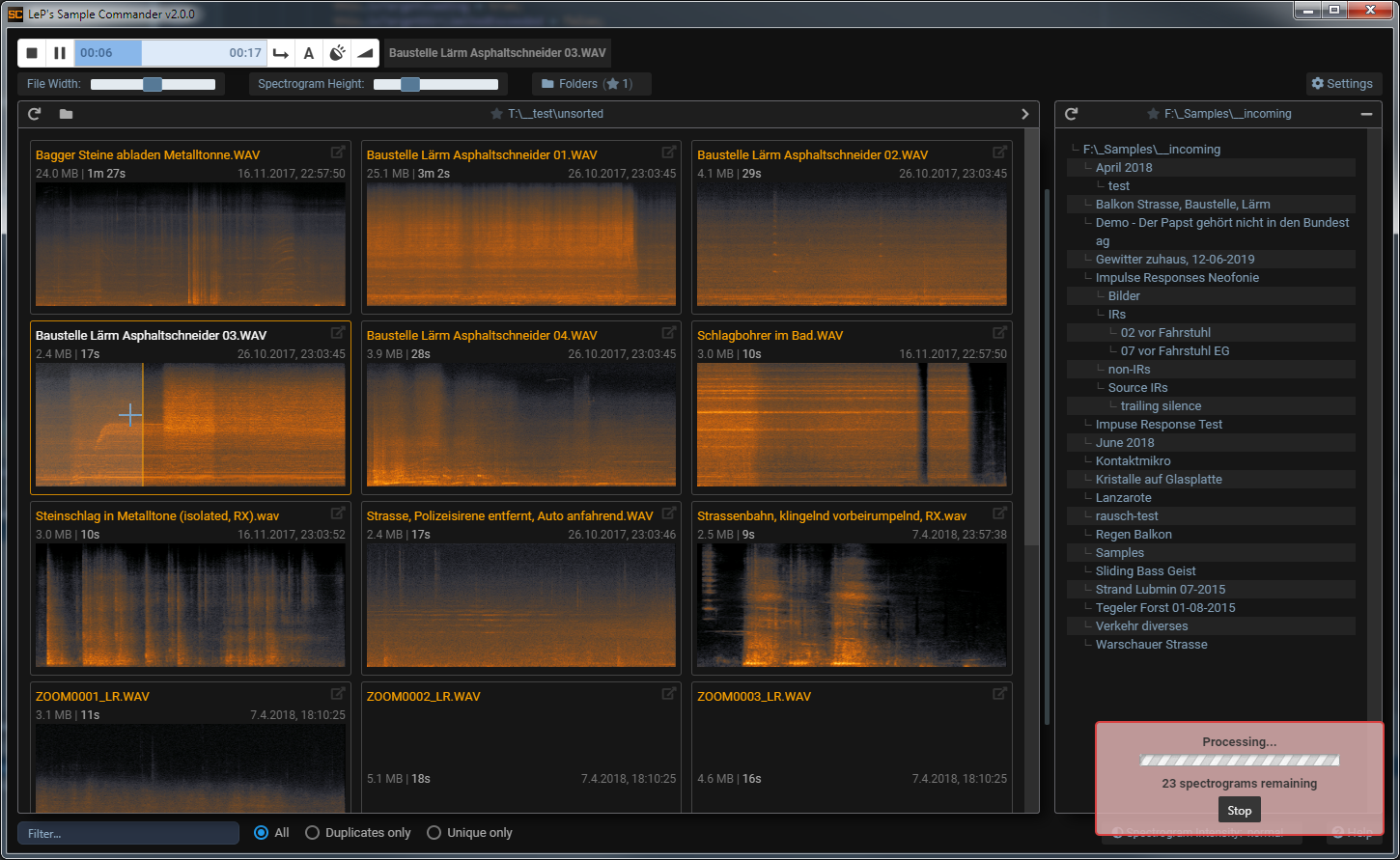 Github Justlep Sample Commander A Free Spectrogram Assisted File