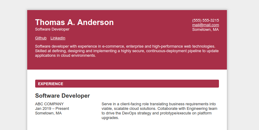 GitHub - billmakes/vue-rg: Resume Generator