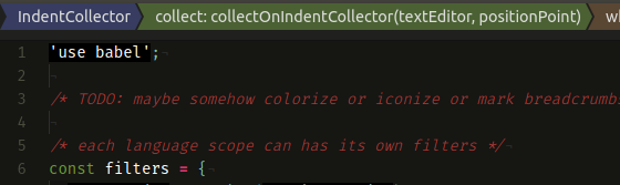 Github Ocokaatom Indent Codecrumbs Atom Plugin Package To Add Breadcrumbs Feature Based On 