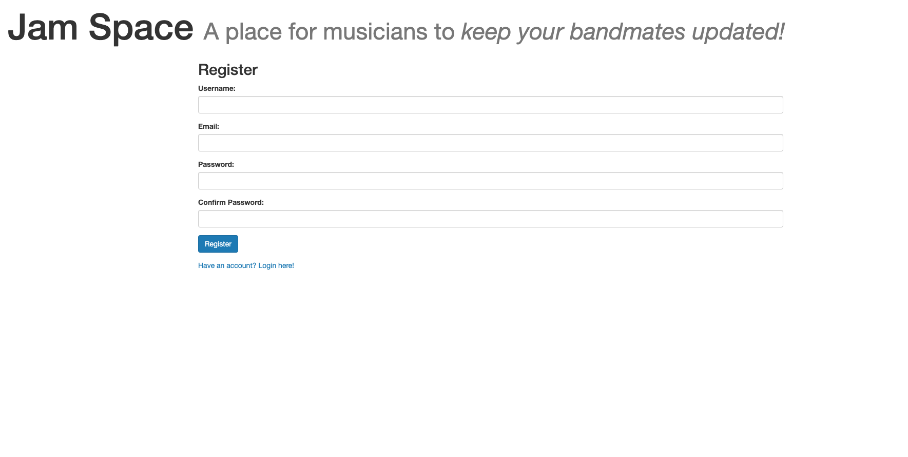 GitHub - jerredro/JamSpace: A social media web app that allows users to ...