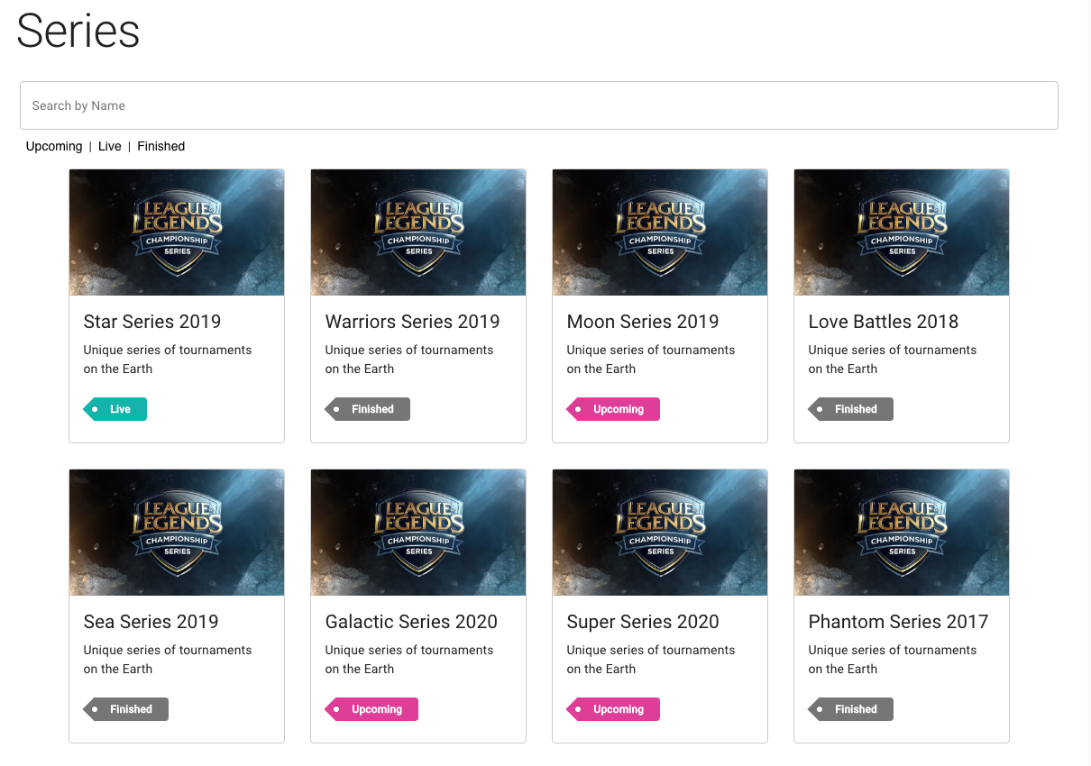 GitHub - avetalia/tournaments: Frontend challenge with React