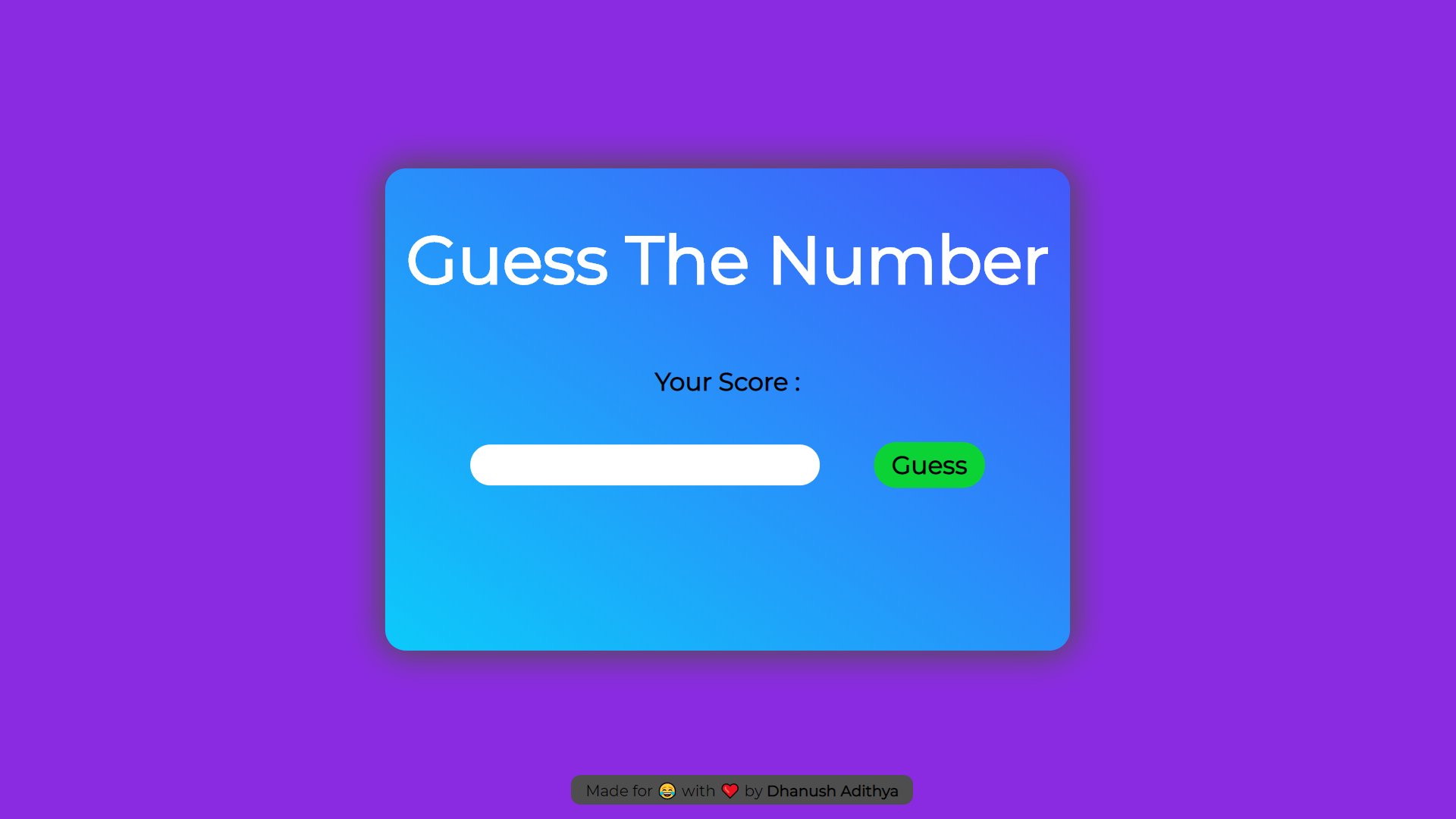 GitHub - DhanushAdithya/Guess-The-Number: A simple game for passing TIME