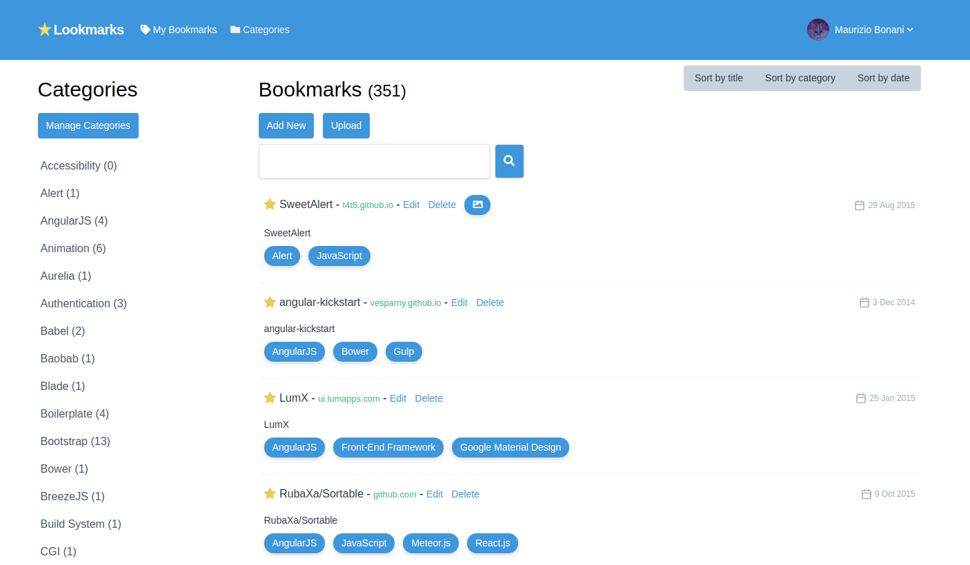 GitHub - mauricius/lookmarks: Google-like Bookmarks application built with AdonisJs and Tailwind