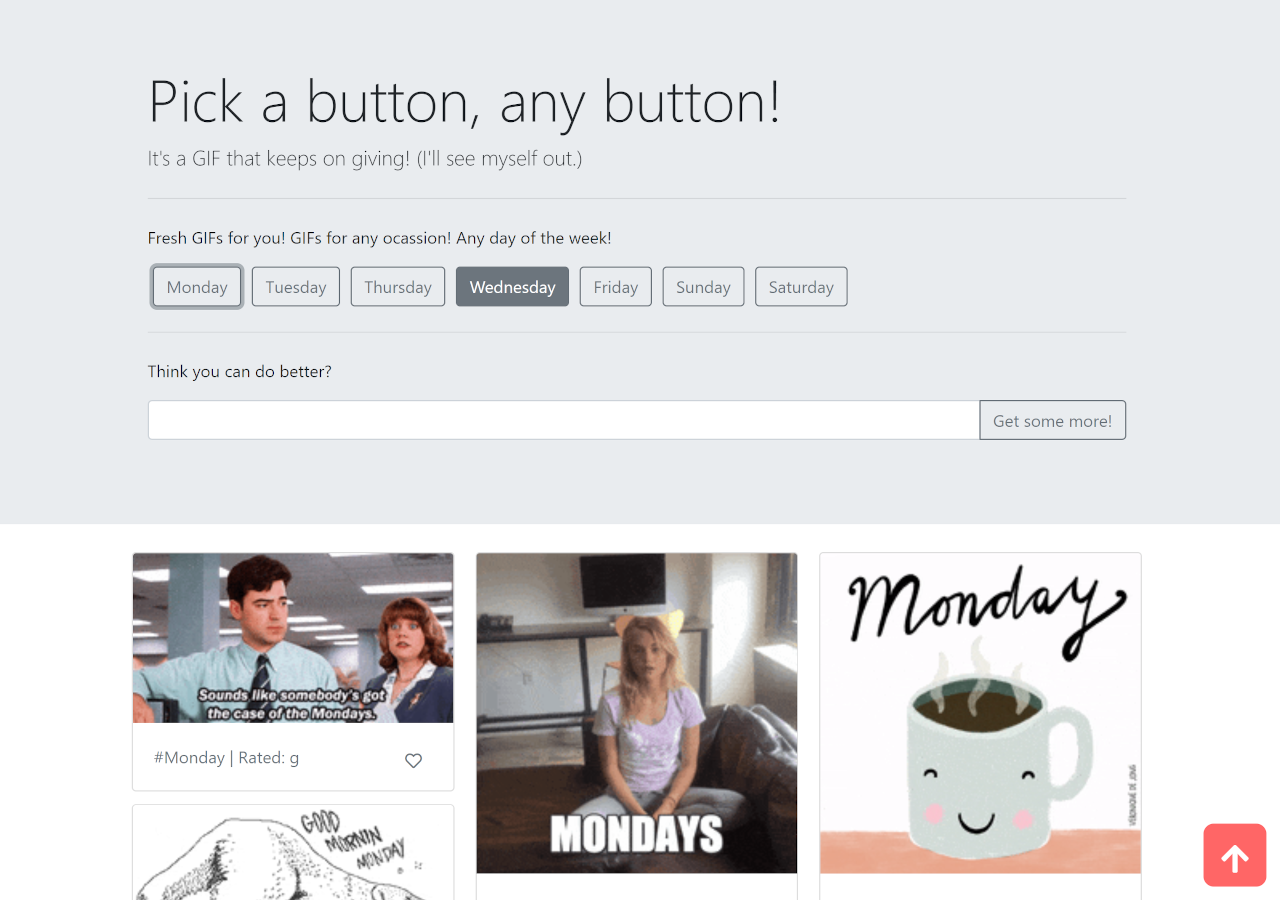 GitHub - cfpaige/gif-tastic: Single-page project using Giphy API, ajax ...