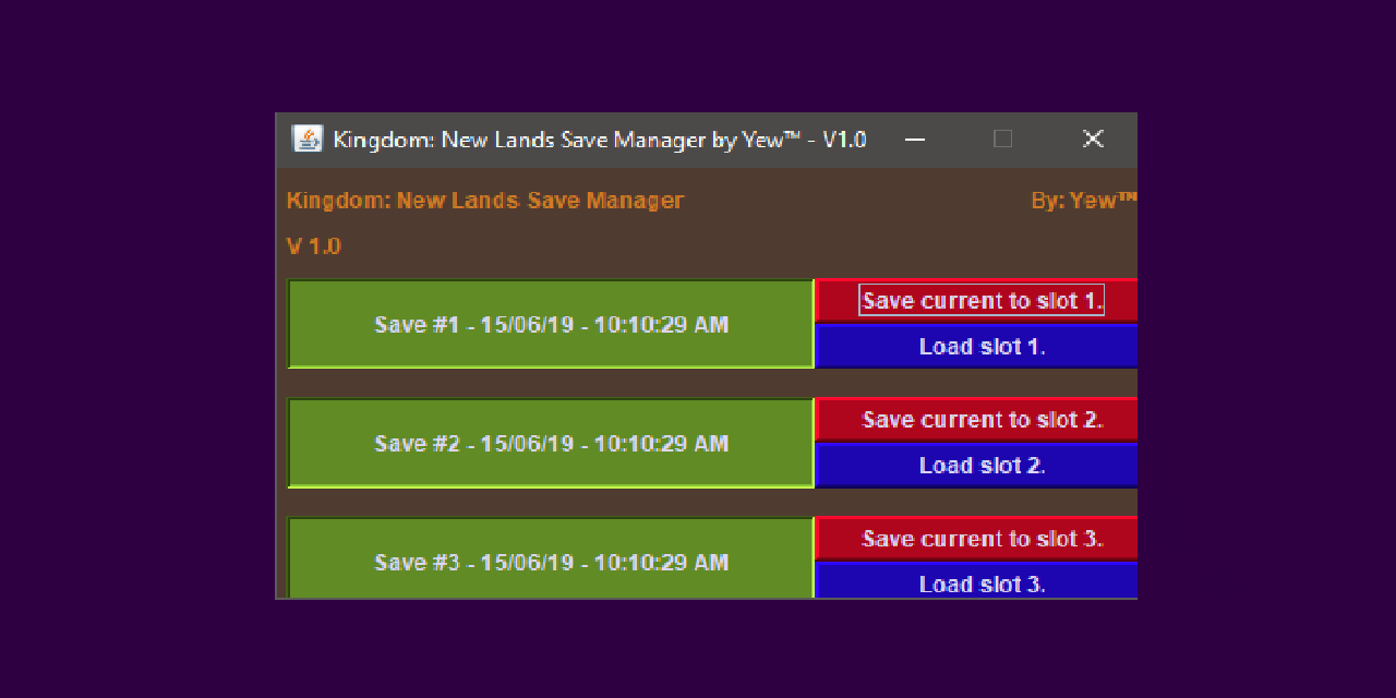 GitHub - YewYew/Kingdom-New-Lands-Save-Loader: Java based save game ...