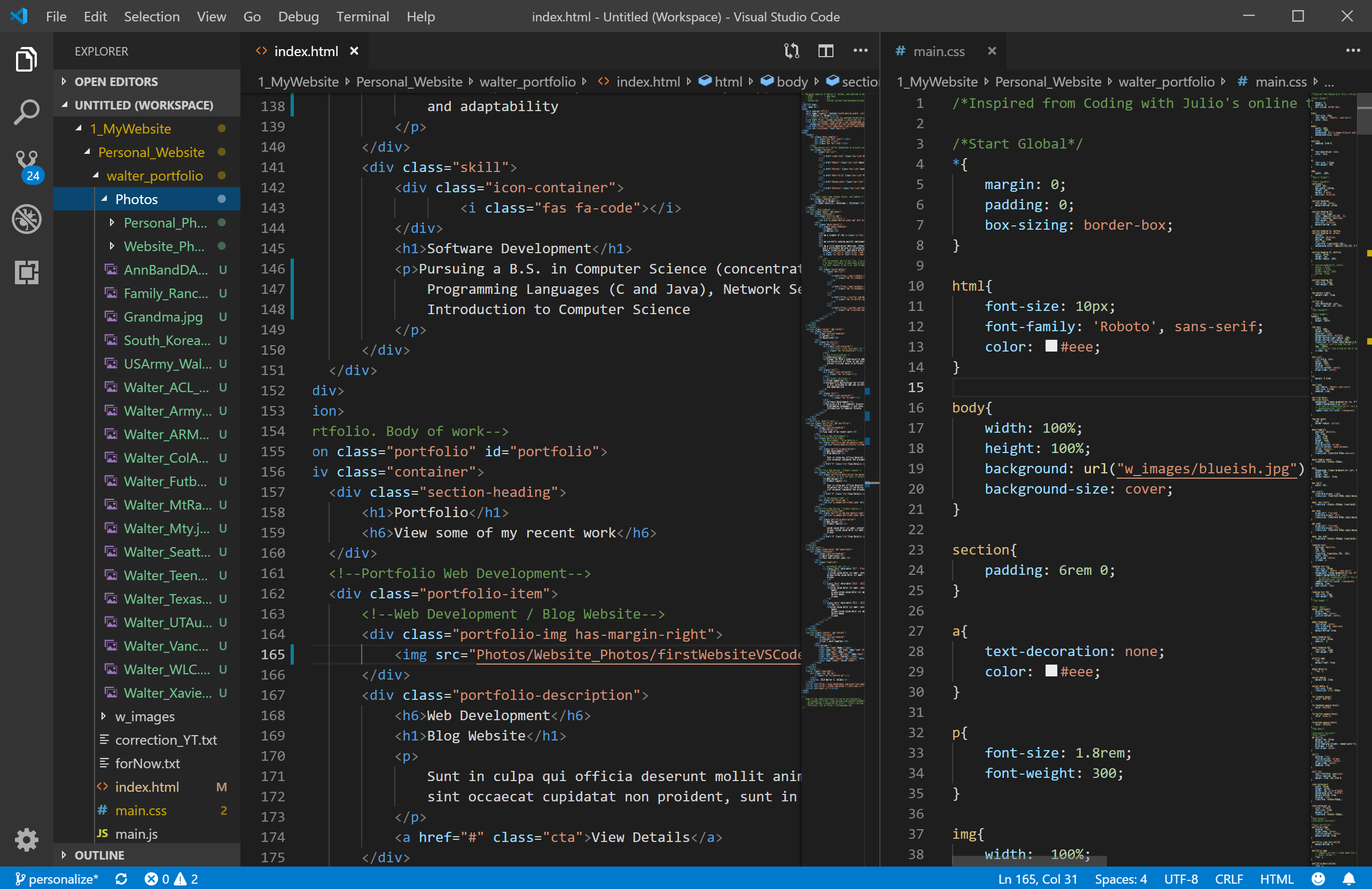 GitHub - theunmanifested/Walter_Portfolio: Personal Webpage