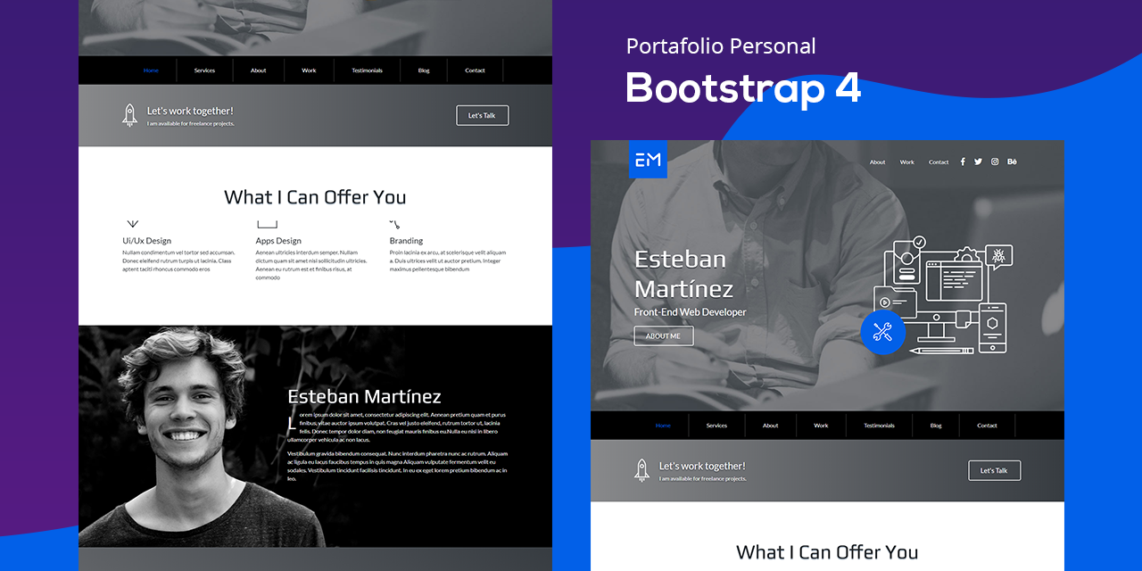 GitHub - MarcoRQ85/Bootstrap-4-Portafolio-Personal-01: Un portafolio ...