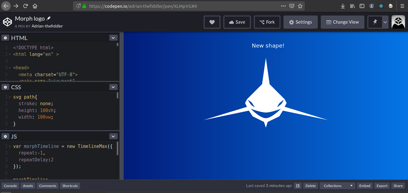 GitHub - Adrian-thefiddler/morph-logo: Uso de MorphSVGPlugin GSAP para cambiar forma con transición.