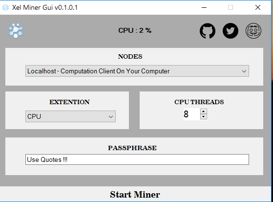 GitHub - tieandsuit/Xel-miner-Gui-Win