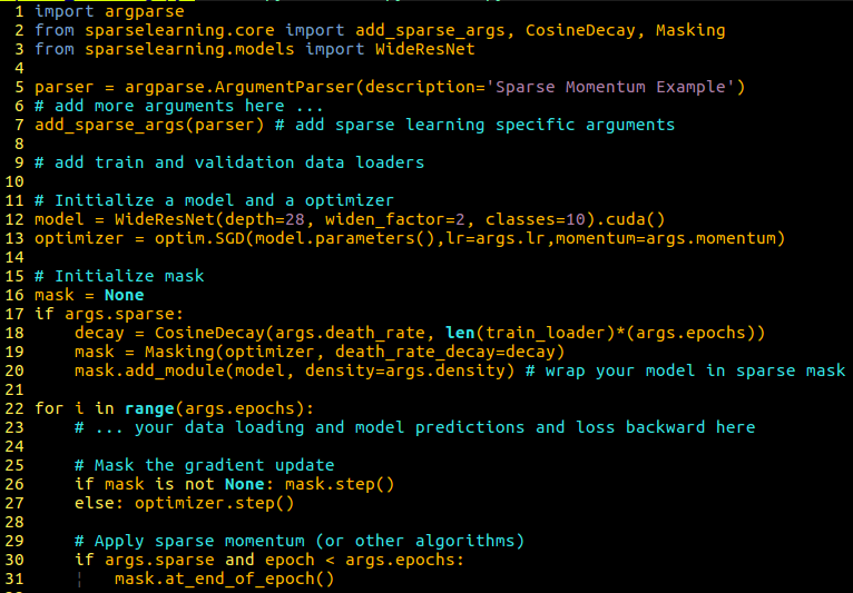 Github Timdettmers Sparse Learning Sparse Learning Library And Sparse Momentum Resources