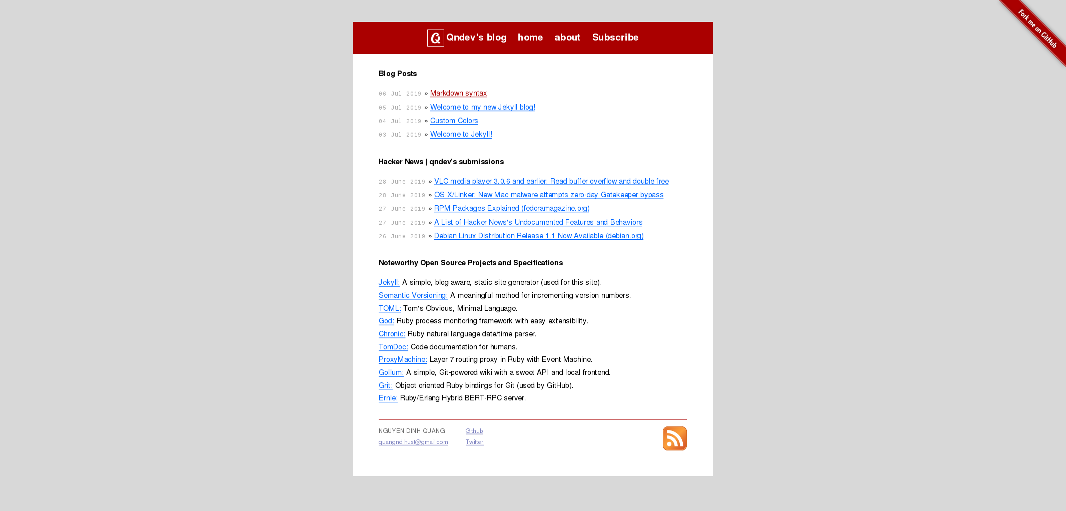 Github Qndev Jekyll Theme The Jekyll Theme