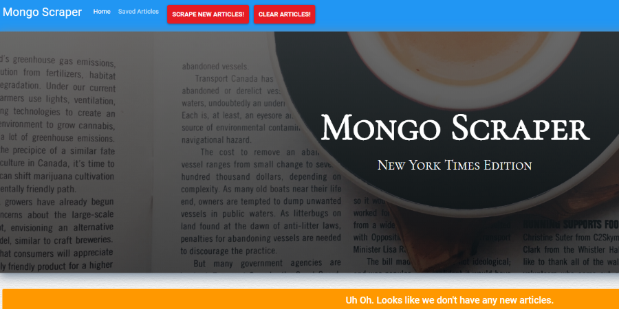 GitHub - aaronlng/mongo-scraper: A web scraper that pulls articles from the New York Times ...