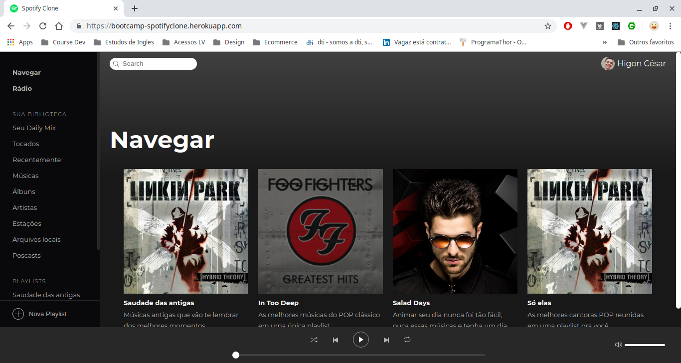 GitHub - higoncesar/SpotifyClone-Web: Spotify Clone desenvolvido em ReactJS