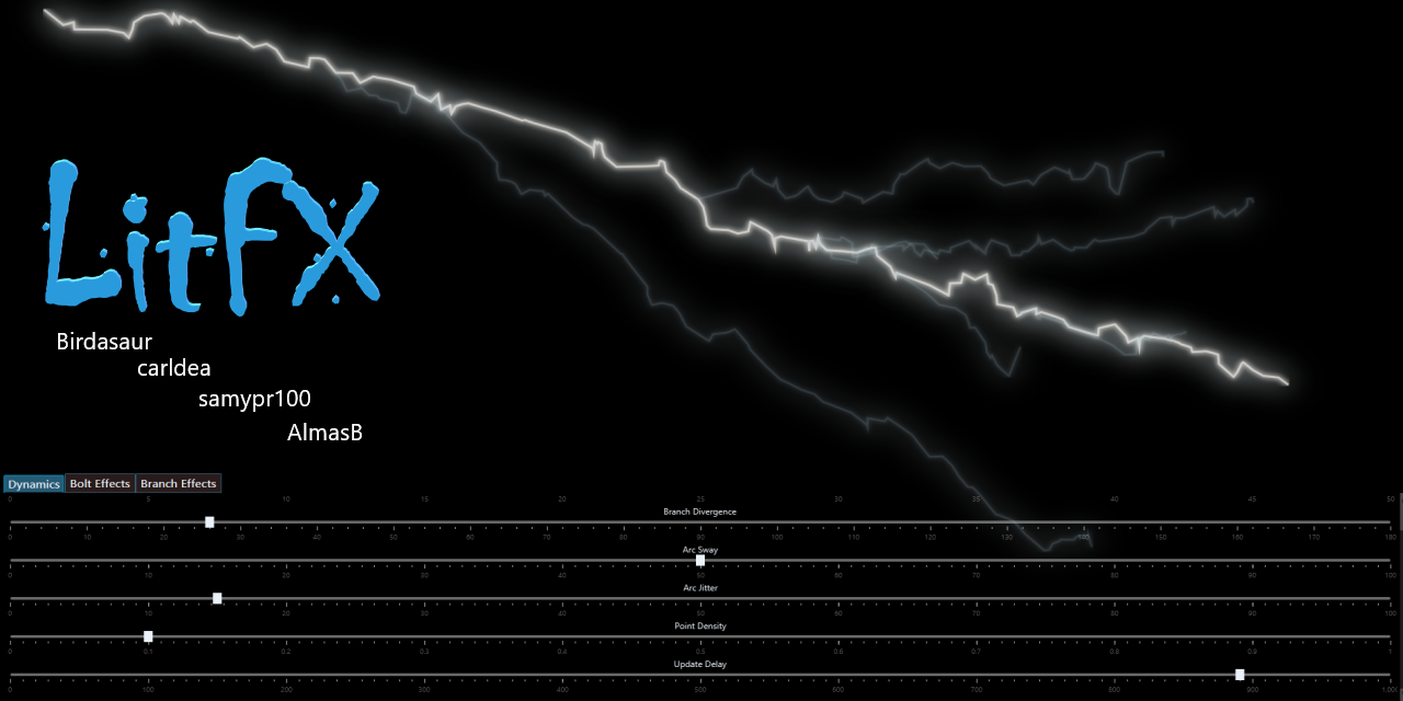 GitHub - Birdasaur/LitFX: Lightning and other animated light/particle ...