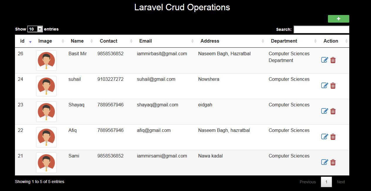 Github Basitmirlaravelcrud Laravel Crud Using Data Tables With Ajax