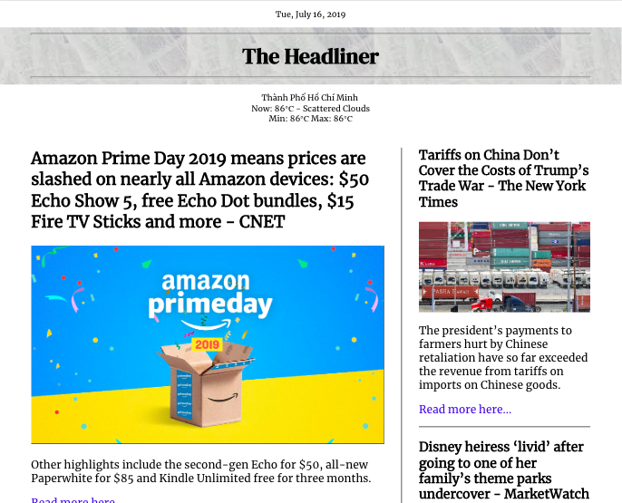 GitHub - Luke-Markham/online-newspaper: React made headline newspaper based around api calls