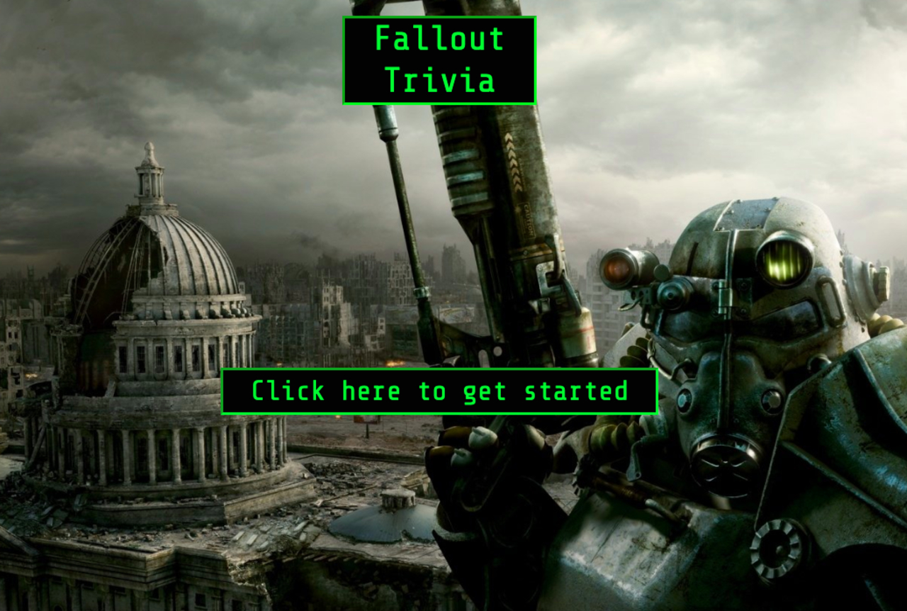 GitHub - connorbreault/TriviaGame: Fallout themed trivia game