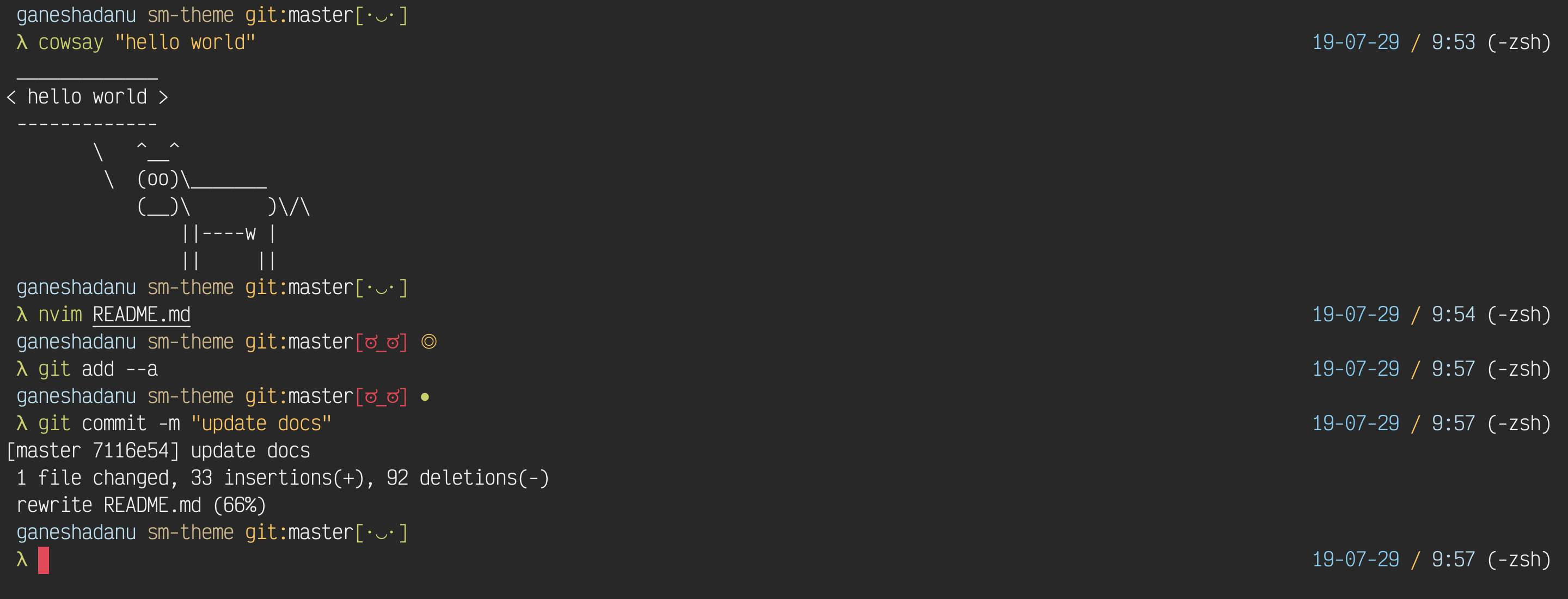 GitHub - BlinfoldKing/lambda-sm-theme: ⛓ a Simplist & Minimalist theme for your favorite terminal