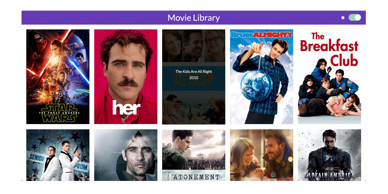 GitHub - kirbykatie/movie-library: React Project that catalogs a movie ...