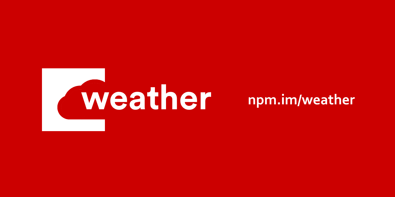 GitHub - ThatTonybo/node-weather: An easy way to fetch the weather.