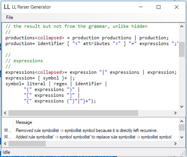 GitHub - codewitch-honey-crisis/LL: LL: A parser generator playground ...