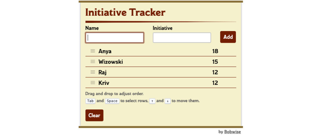 GitHub - bobwise/initiative-tracker: A Dungeons & Dragons tool for ...