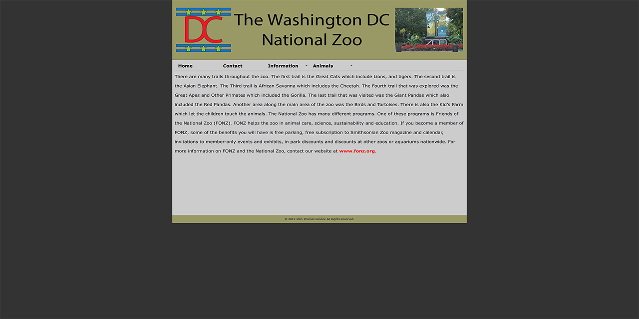 GitHub - johnthomassimone/zoo-website: Adobe Dreamweaver Creative Cloud with the design methods ...