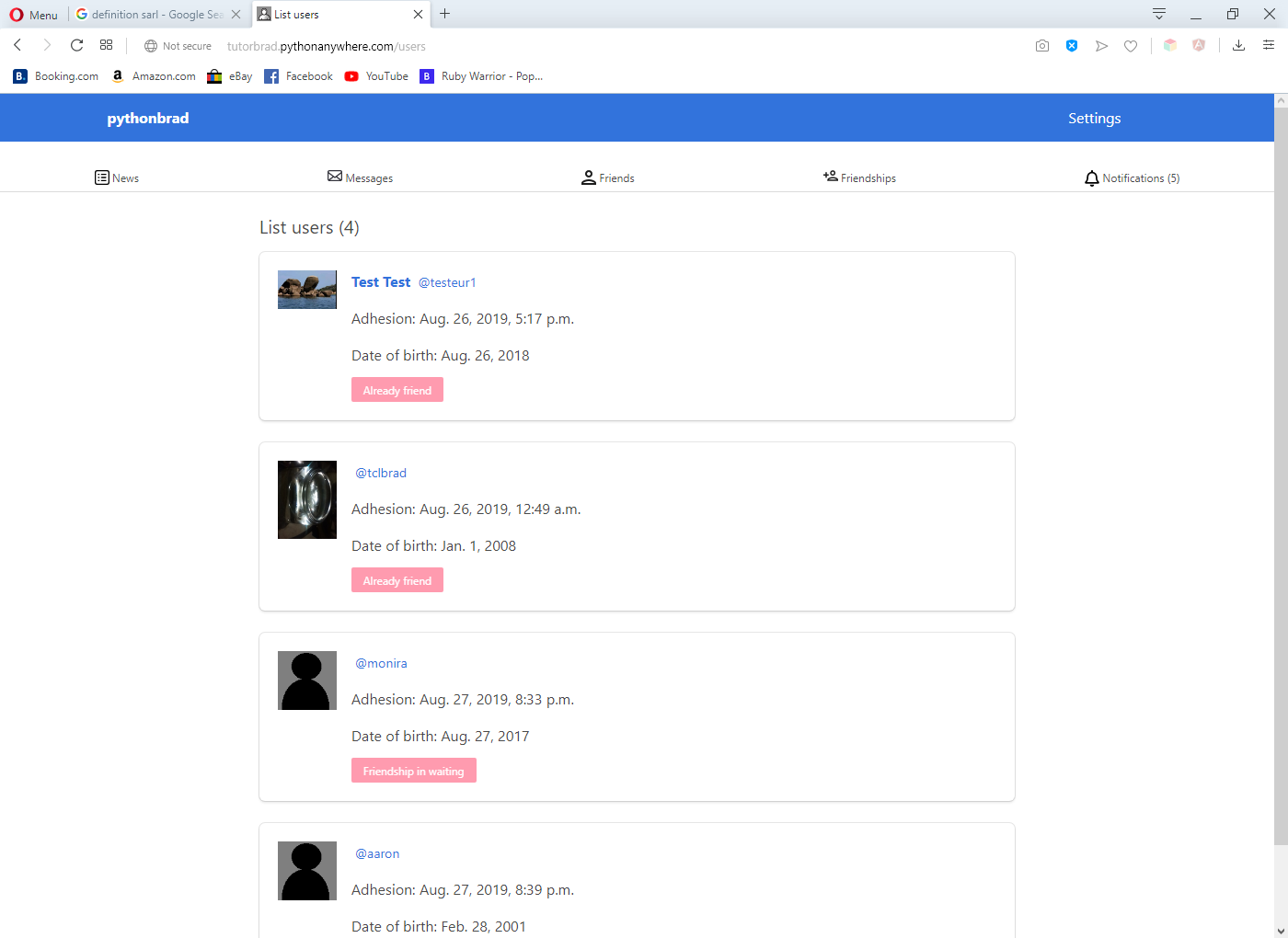 GitHub - pythonbrad/social_network: A little social network