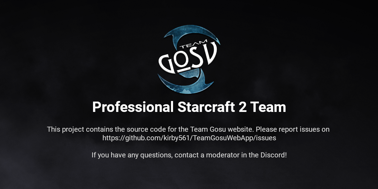 GitHub - kirby561/TeamGosuWebApp: Team Gosu's Official Web App