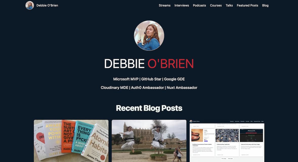 GitHub - debs-obrien/debbie.codes: My website built in Nuxt and using Nuxt Content. Feel free to ...