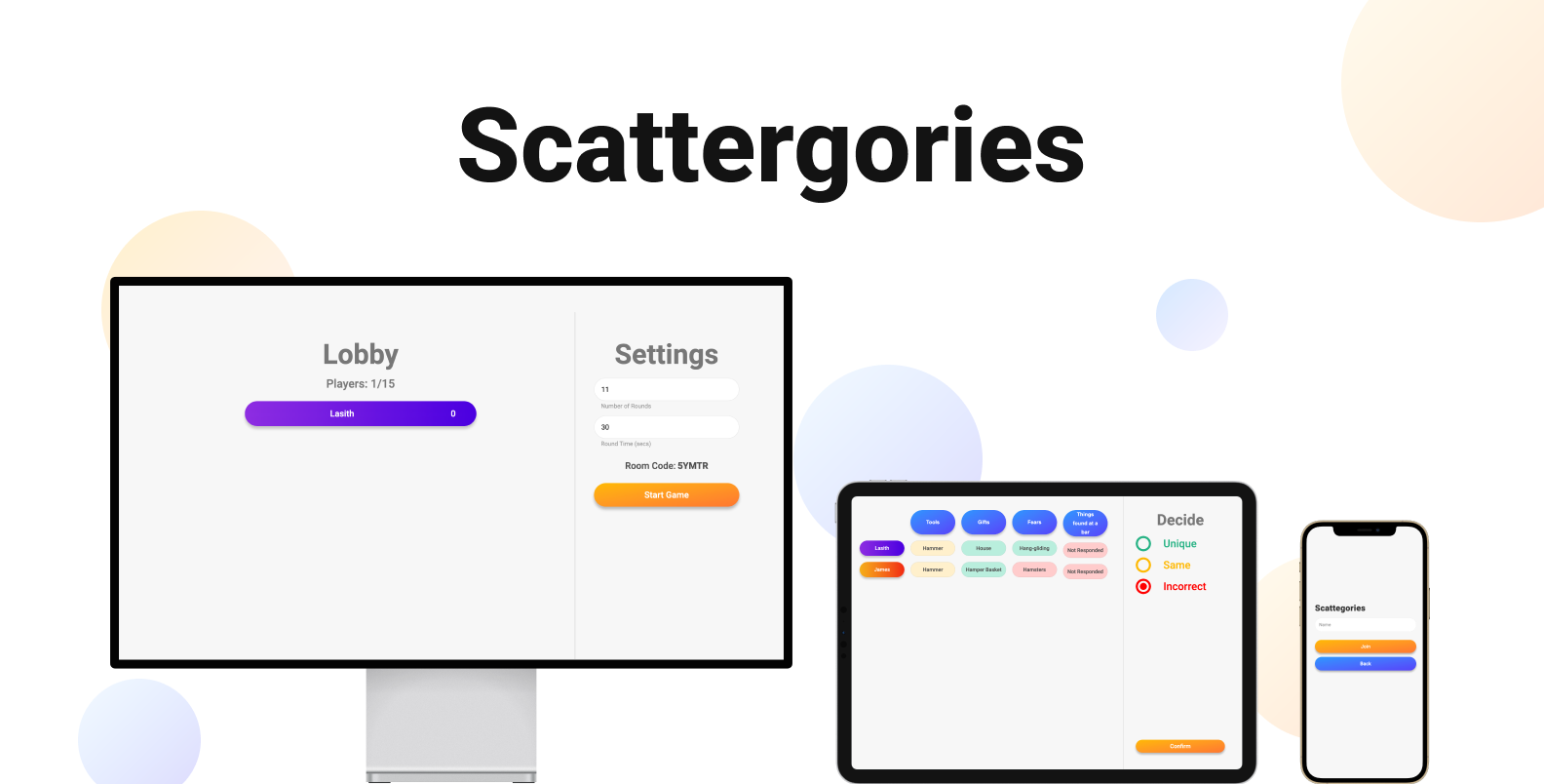 GitHub - lasith-kg/scattergories: An online reimagining of the cult classic Scattergories game ...