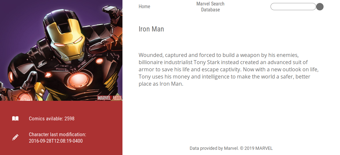 GitHub - ImPhoenixDev/marvelProject: Project using the API from marvel