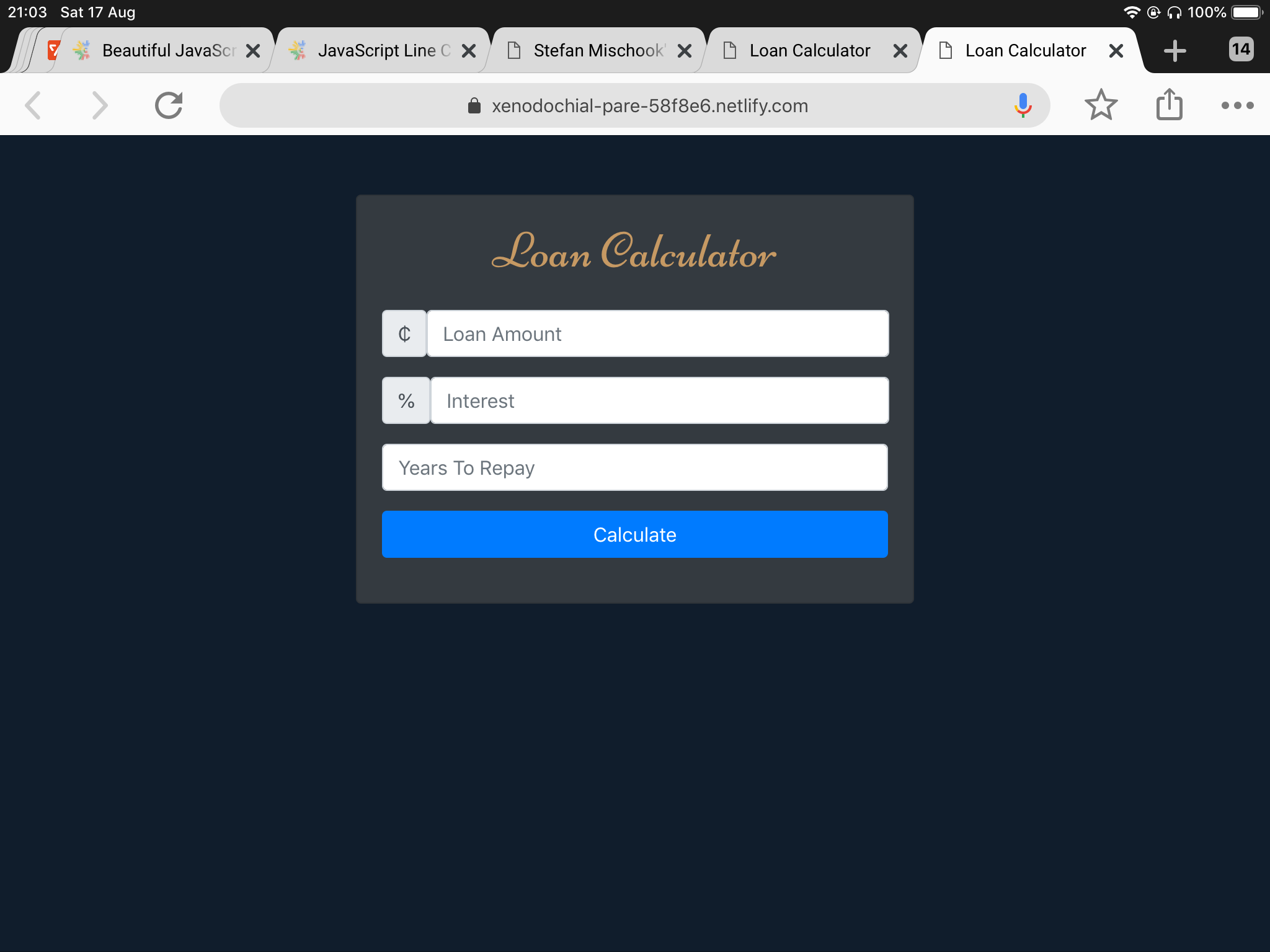 Github Fattonyyloan Calculator A Web App That Calculates Loans Built With Bootstrap As Ui