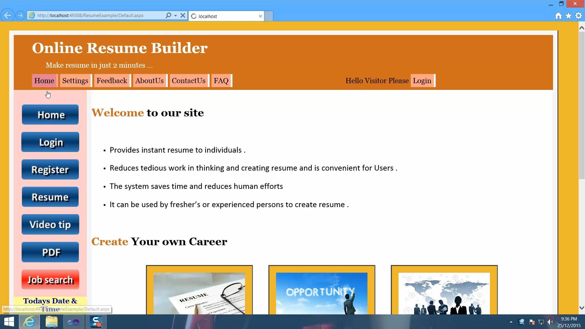 GitHub - moreskylab/online-resume-builder-using-asp.net-c-sharp: Online ...