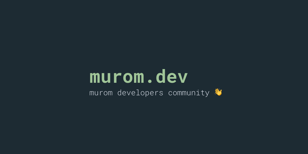 Github Murom Dev Site Official Community Website