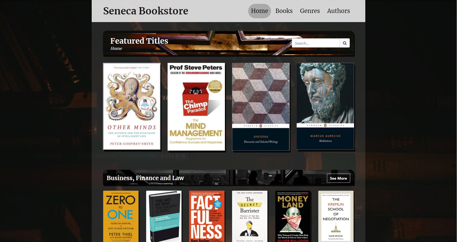 GitHub - demirtasdev/SenecaBookstore: A bookstore application that ...