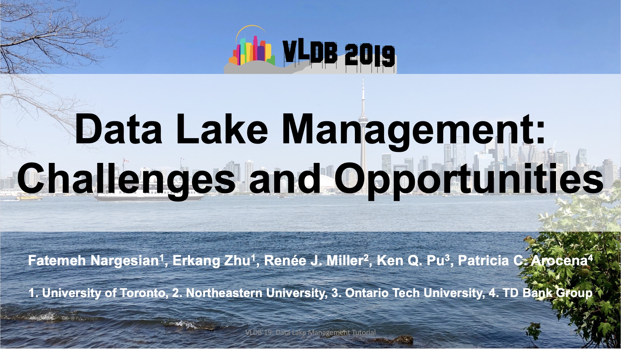 GitHub - RJMillerLab/data-lake-tutorial-slides: Data Lake Management ...