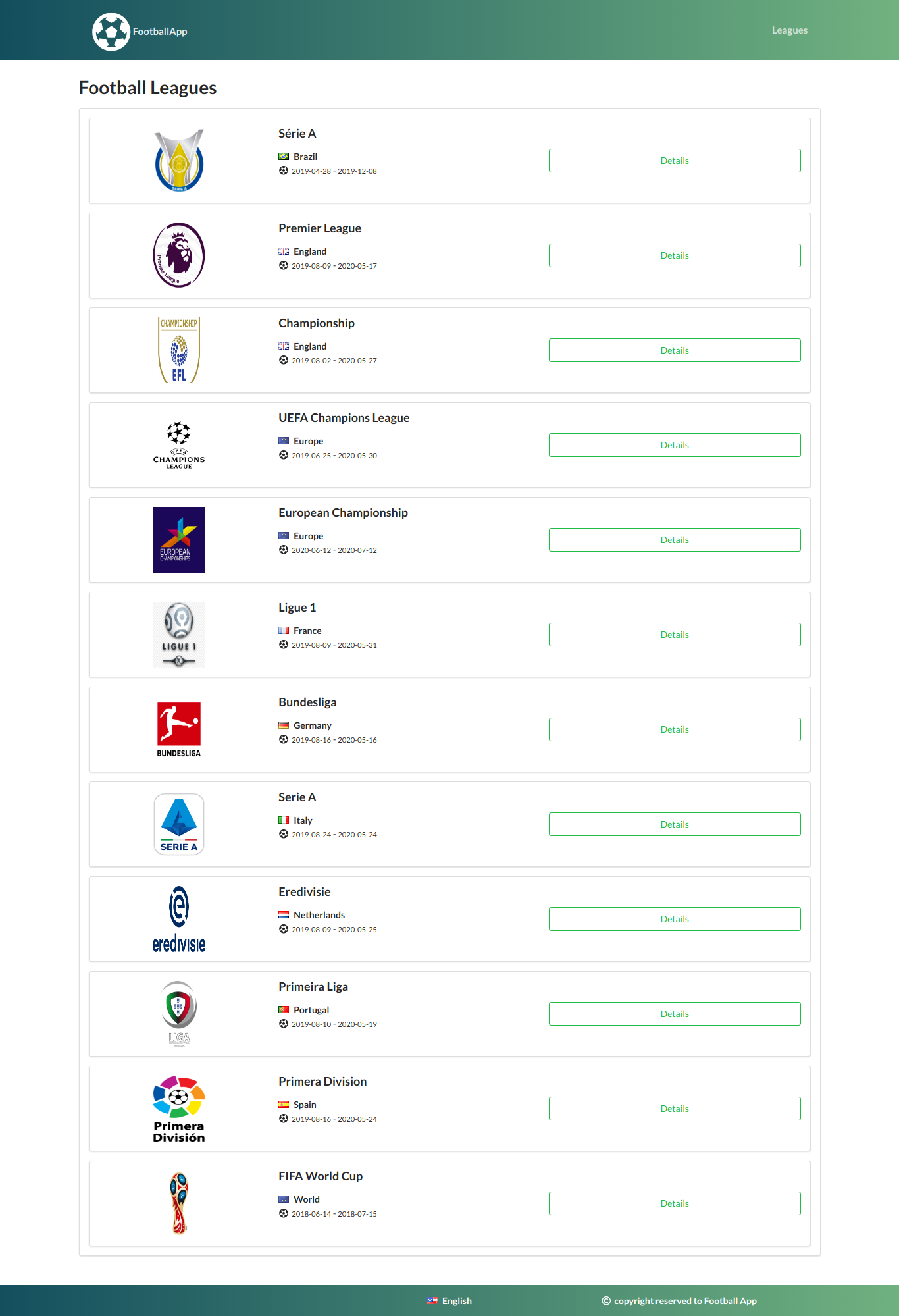 GitHub - ahmedsource/football-leagues: react app for viewing leagues info