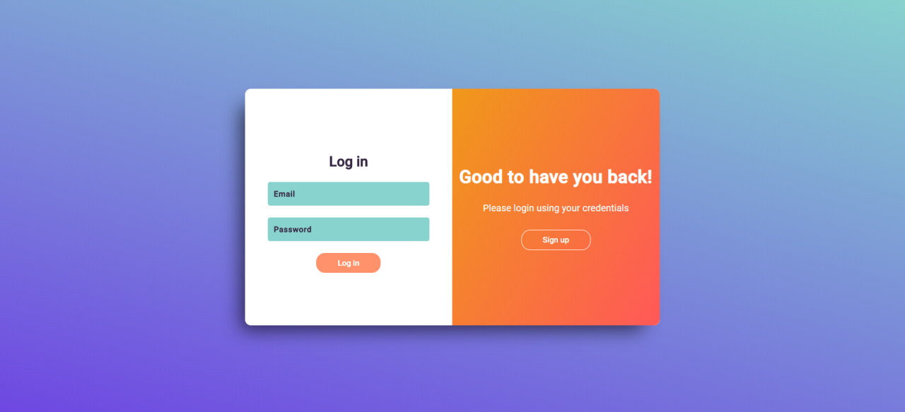 GitHub - Zimann/login-signup-switch: Section with login and signup ...