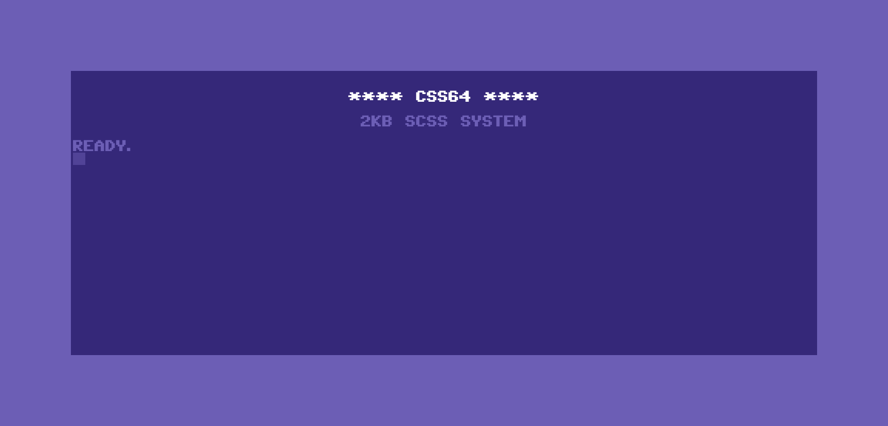 GitHub - armselig/css64: Get that oldschool C64 look!