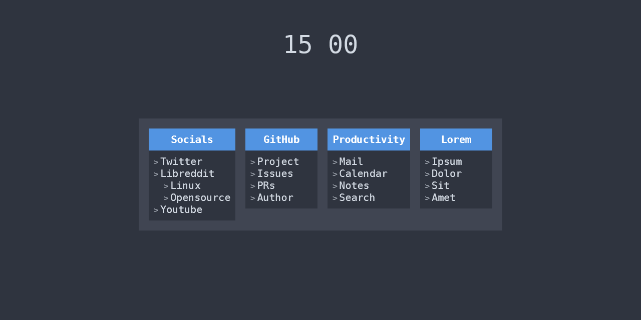 GitHub - 2zqa/startpagina: Browser extension for replacing the new page tab
