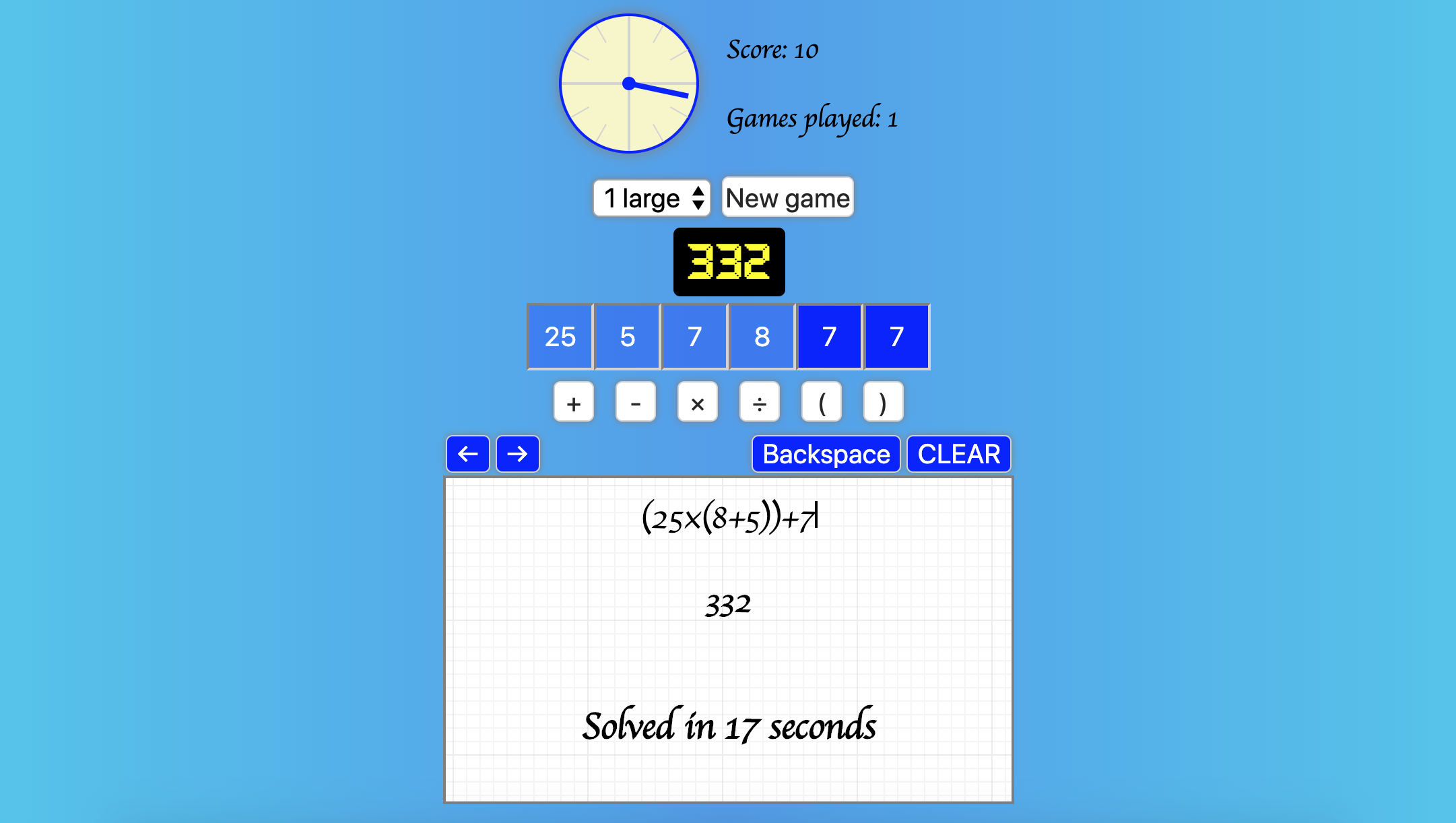 GitHub - KateHoward10/countdown: ⏳ The numbers round recreated in React