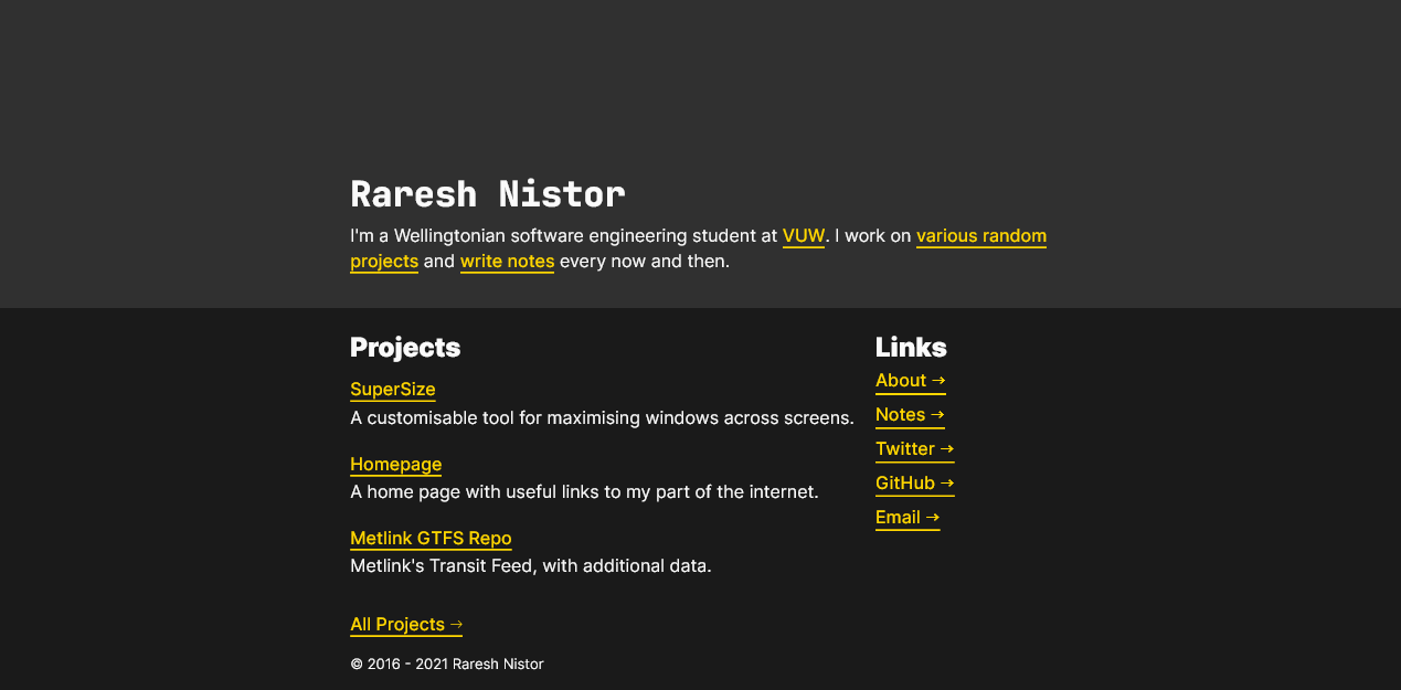 GitHub - itisrazza/website: My very own website. Not too fancy, but React Static is awesome.