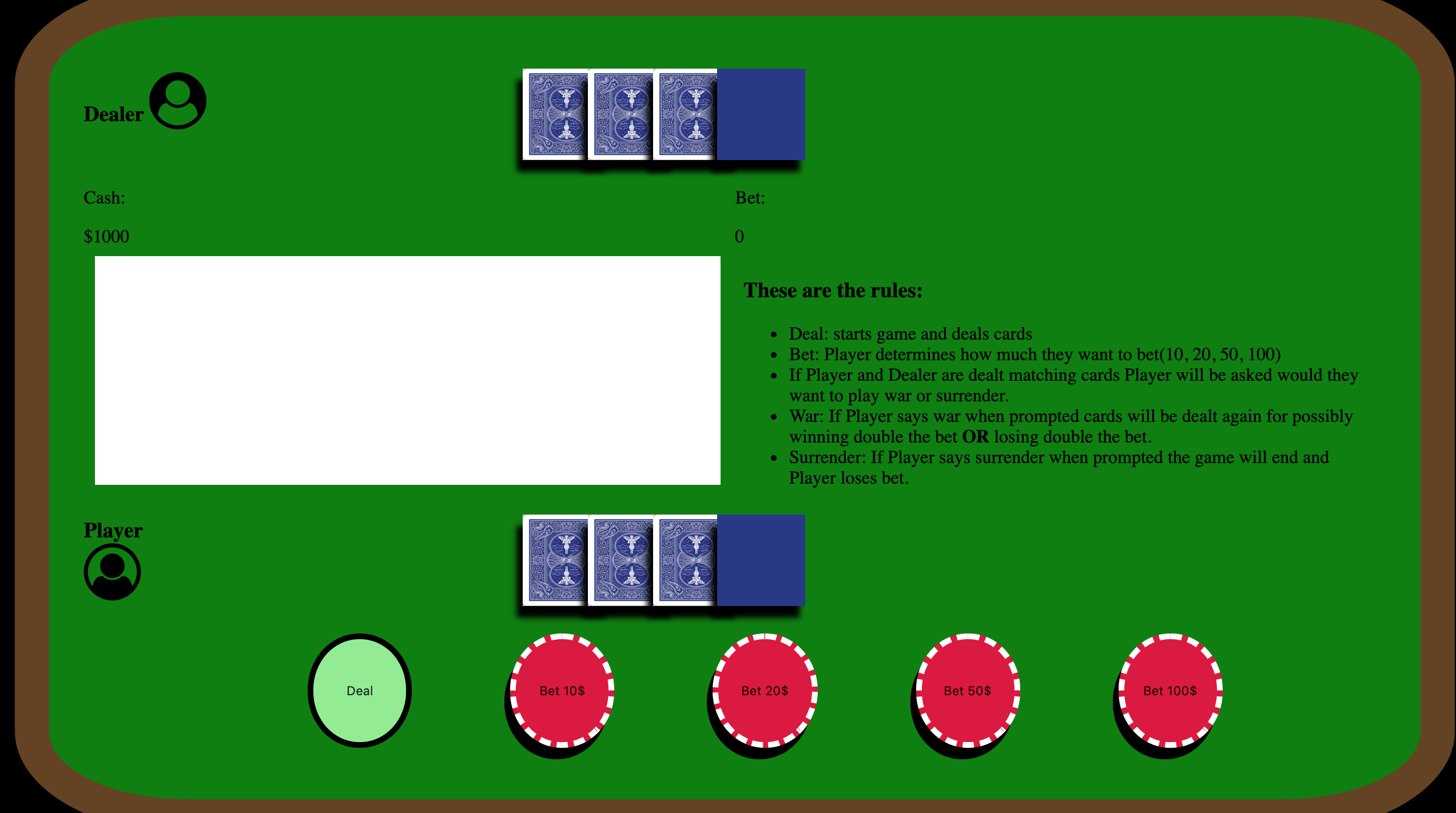 GitHub - ResilientRyry/war: I declare war game.