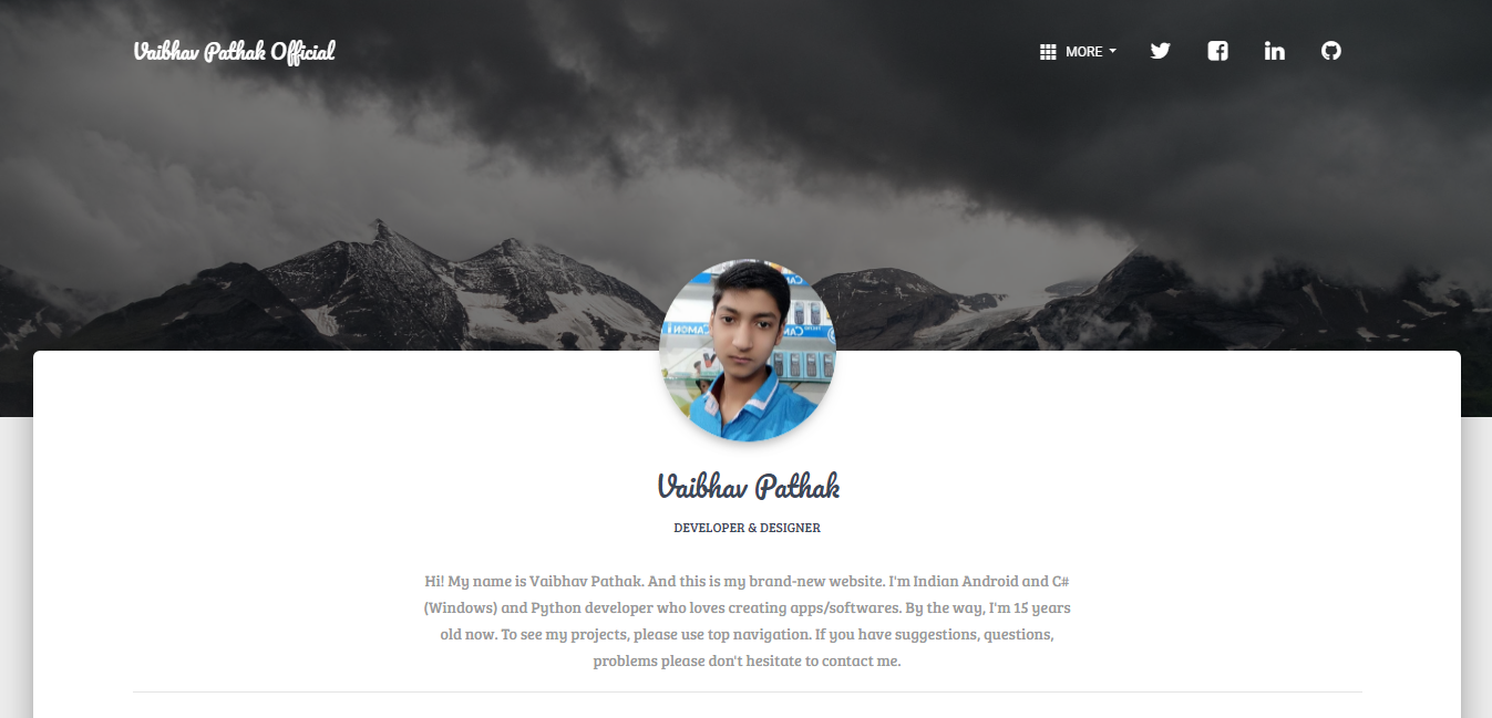 GitHub - vkpdeveloper/Vaibhav-Pathak-Official-Portfolio: This is the ...